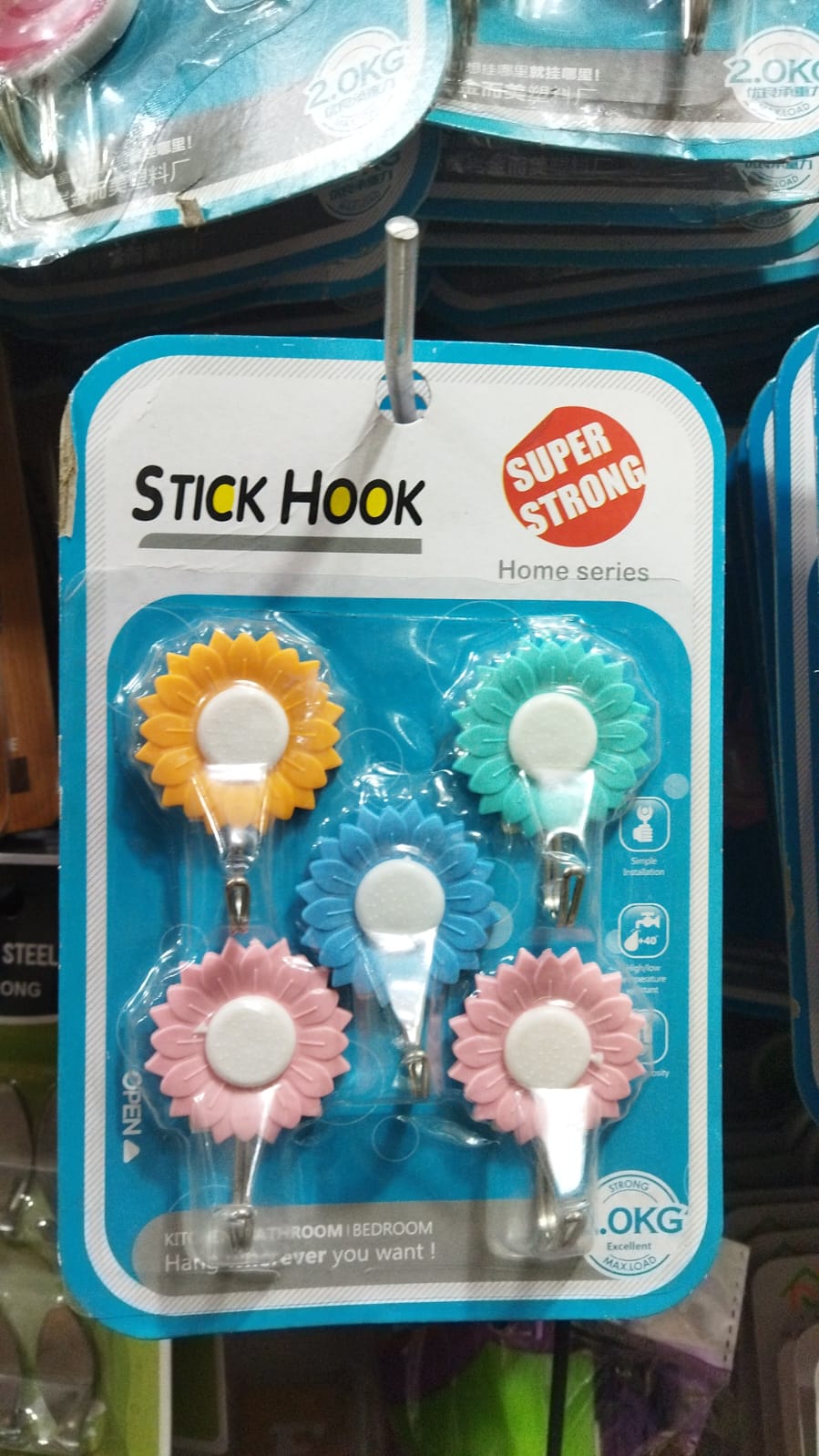 ModularTech Sticky Hooks Multi Design Pack of 5, 4, 3 Hooks. Hooks for ...