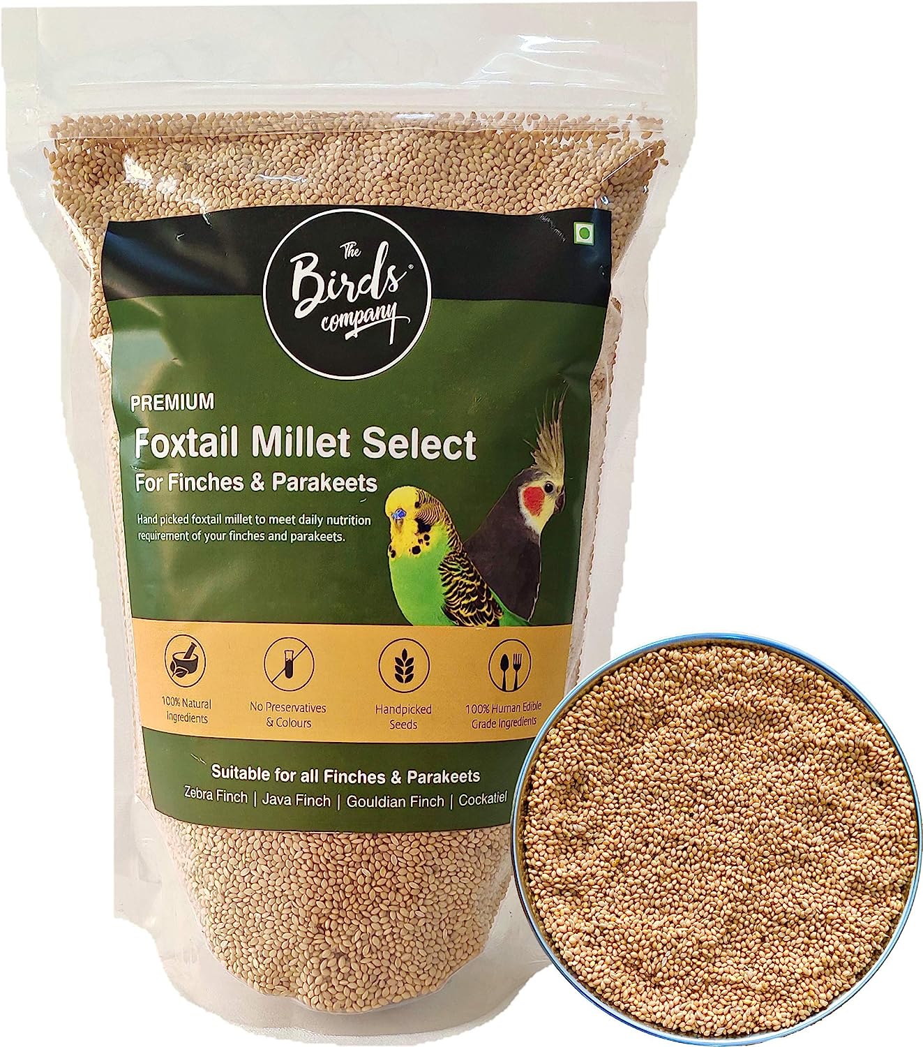 The Birds Company Foxtail Millet (Kangni), Bird Food for All Life ...