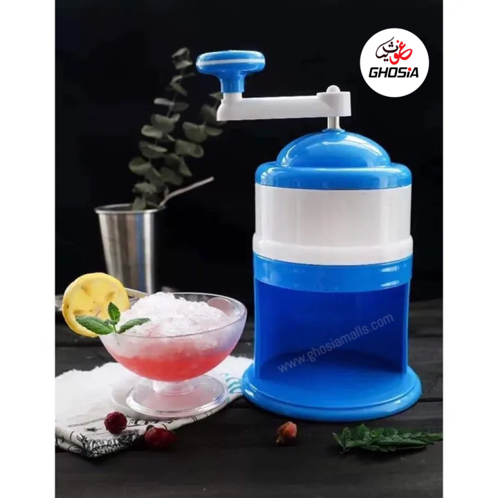 Manual Ice Crusher with Transparent Bowl Mini Handheld Easy Ice Shaver ...