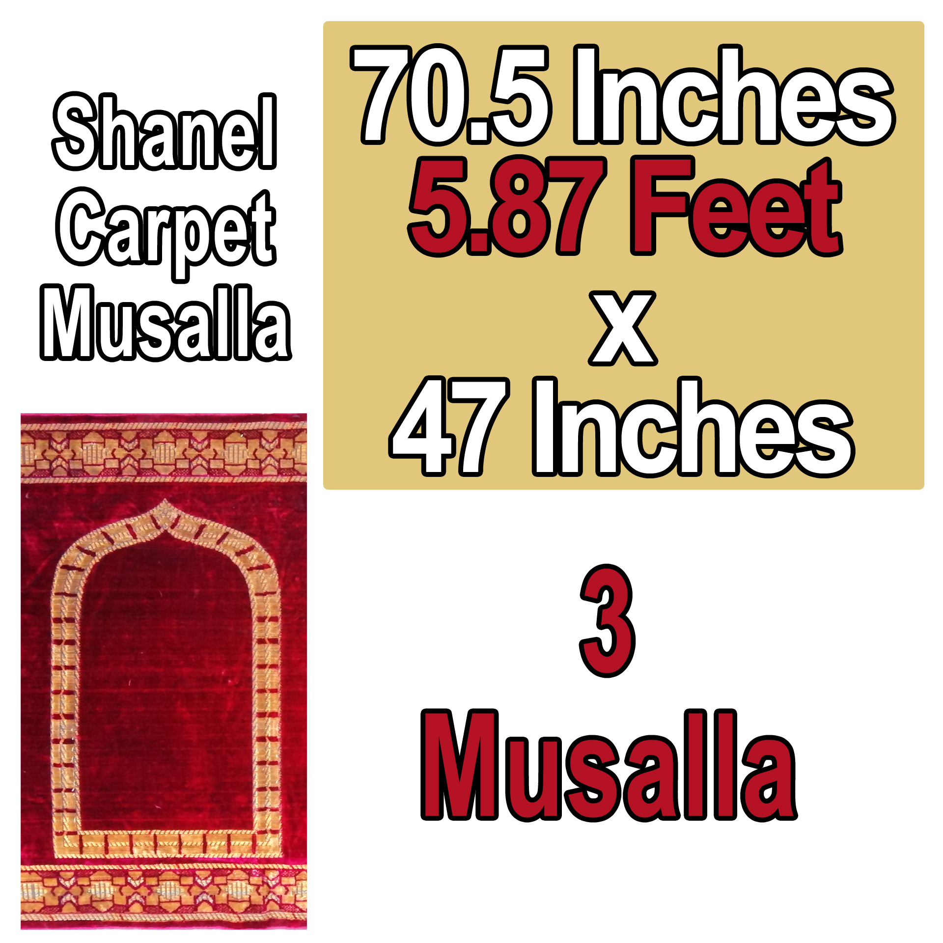 Velvet Prayer Mats, Prayer Rug & Prayer Carpet | Red Color Soft Masjid ...