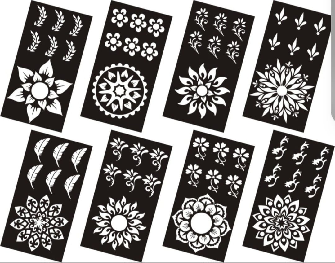 New Mehndi Design Henna stencil mehndi sticker | Daraz.pk