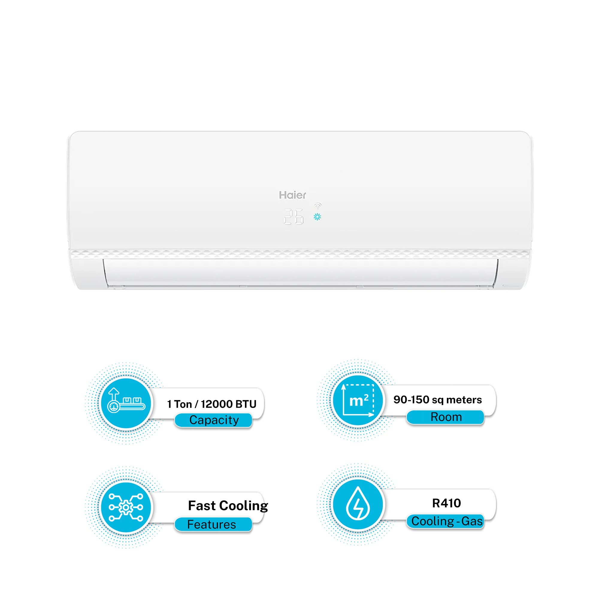 Haier Turbo Cool Series 1 Ton Air Conditioner HSU-12CFCM - Haier Free ...