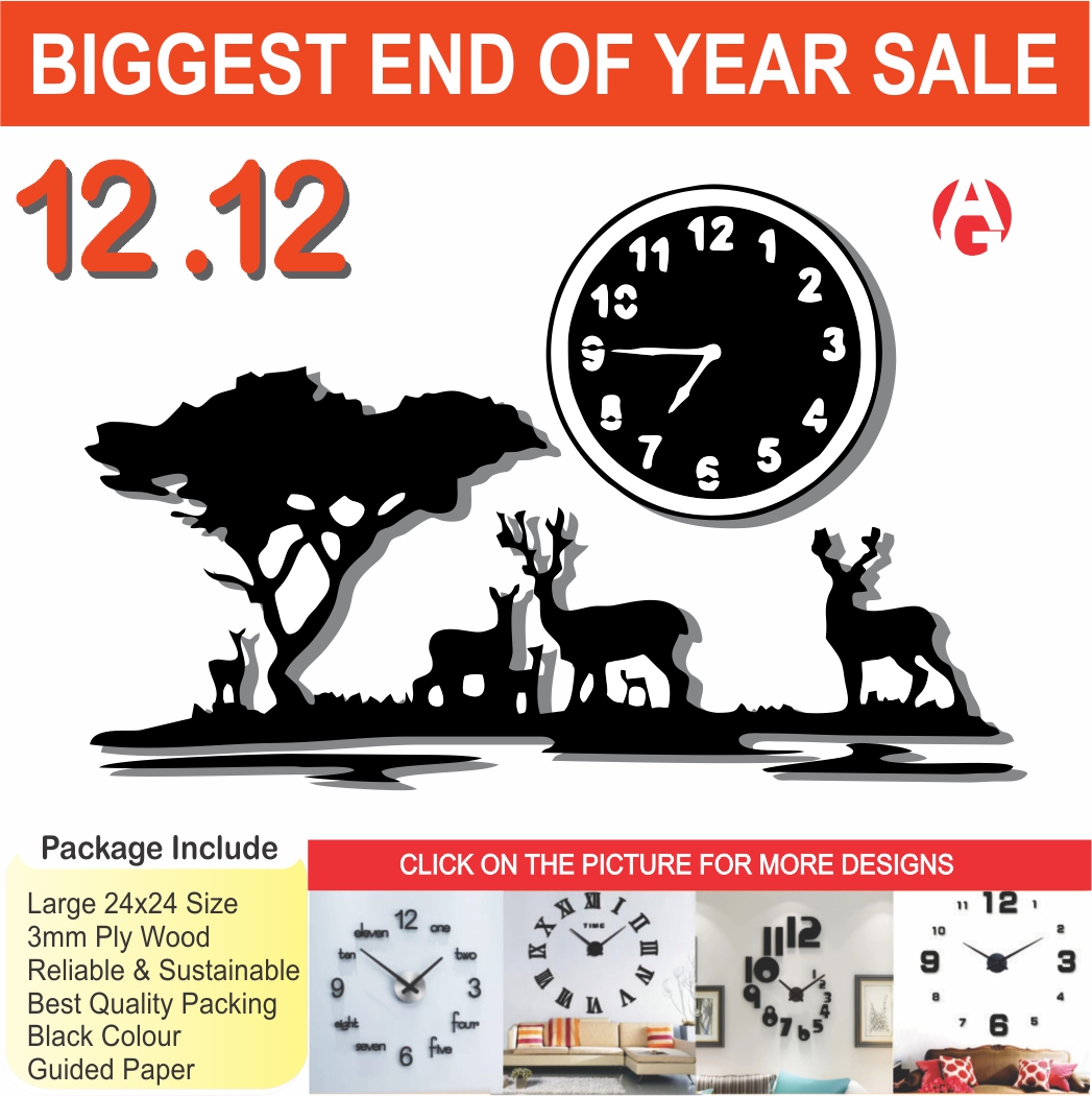 WallArt - Wooden World Map Clock - Best Quality - Large Size Wooden ...