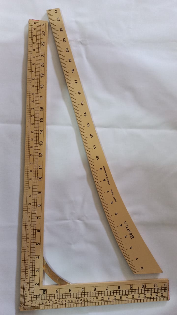 L scale 12" ×24" (wood) with curve scale 24'' | Daraz.pk