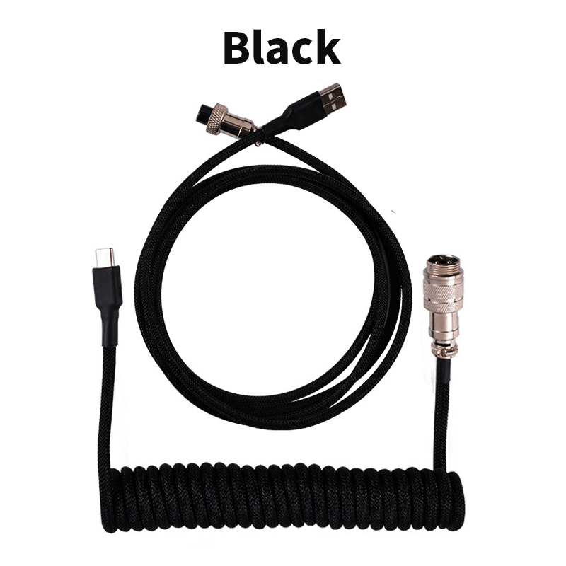 【2024】 Type C Mechanical Keyboard Coiled Cable USB Keyboard Wire ...