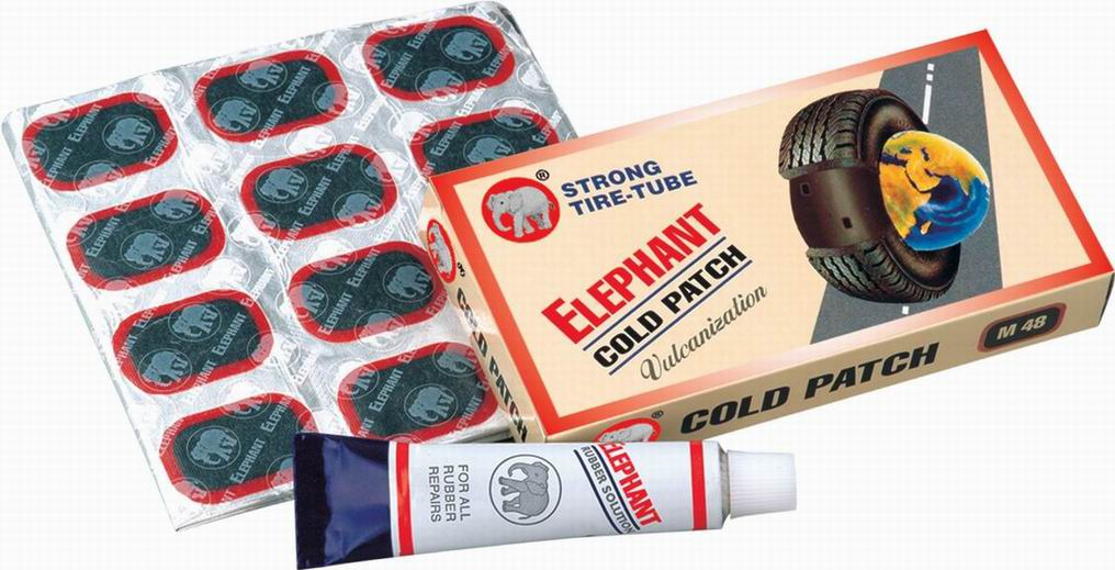 48PCS Rubber Bicycle Tire Patch Puncture Patch & Mini Foot Pump ...