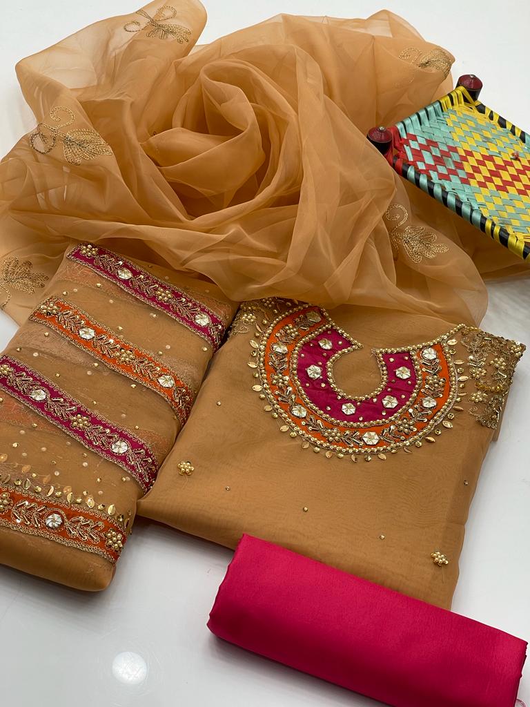 MSJ Fabrics – 3 Piece Unstitched Dress For Women & Girls | Daraz.pk