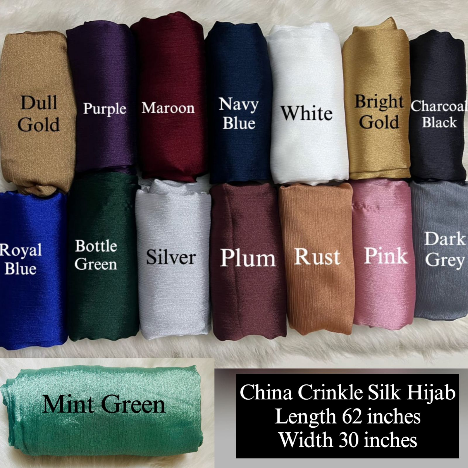 Imported Crinkle Silk Hijab-Stoler Multi Color For Girls & Women | Daraz.pk