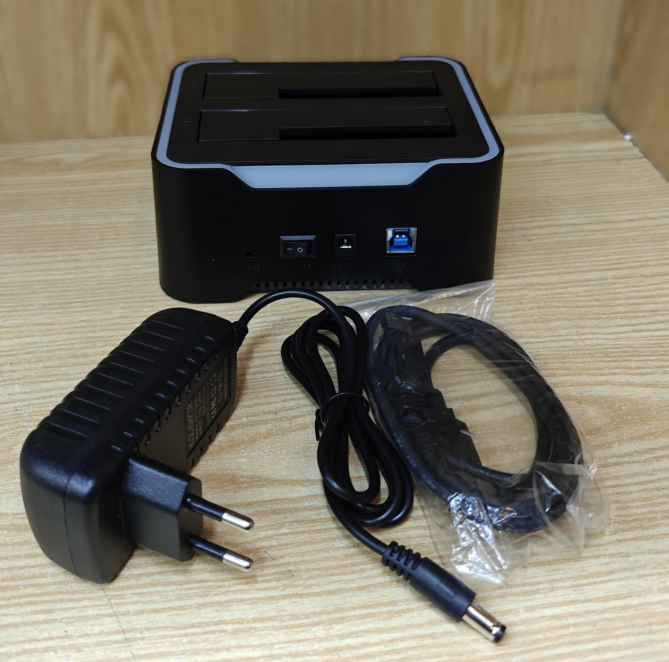 HDD SSD SATA Dual Docking Station / 5 Gbps USB 3.1 / Dual 2.5" inch External Hard Drive ...