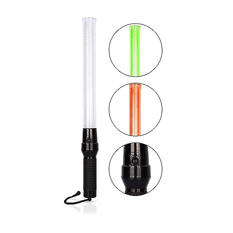 TRAFFIC CONTROL BATON (REVOLVING LIGHT) , IN 6 RED LED WITH 6 GREEN LED ...