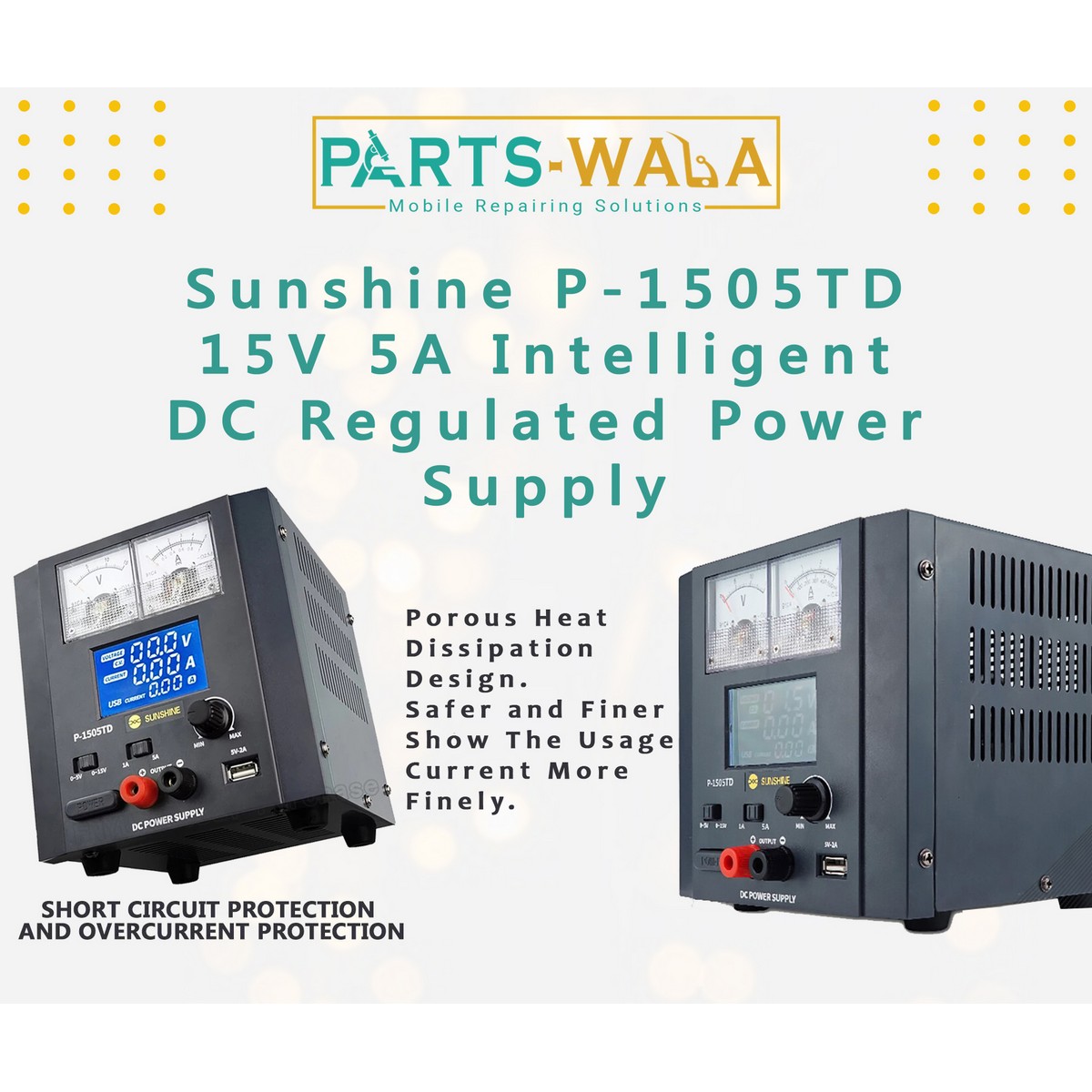 Sunshine P-1505TD 5A intelligent DC Power Supply | Daraz.pk