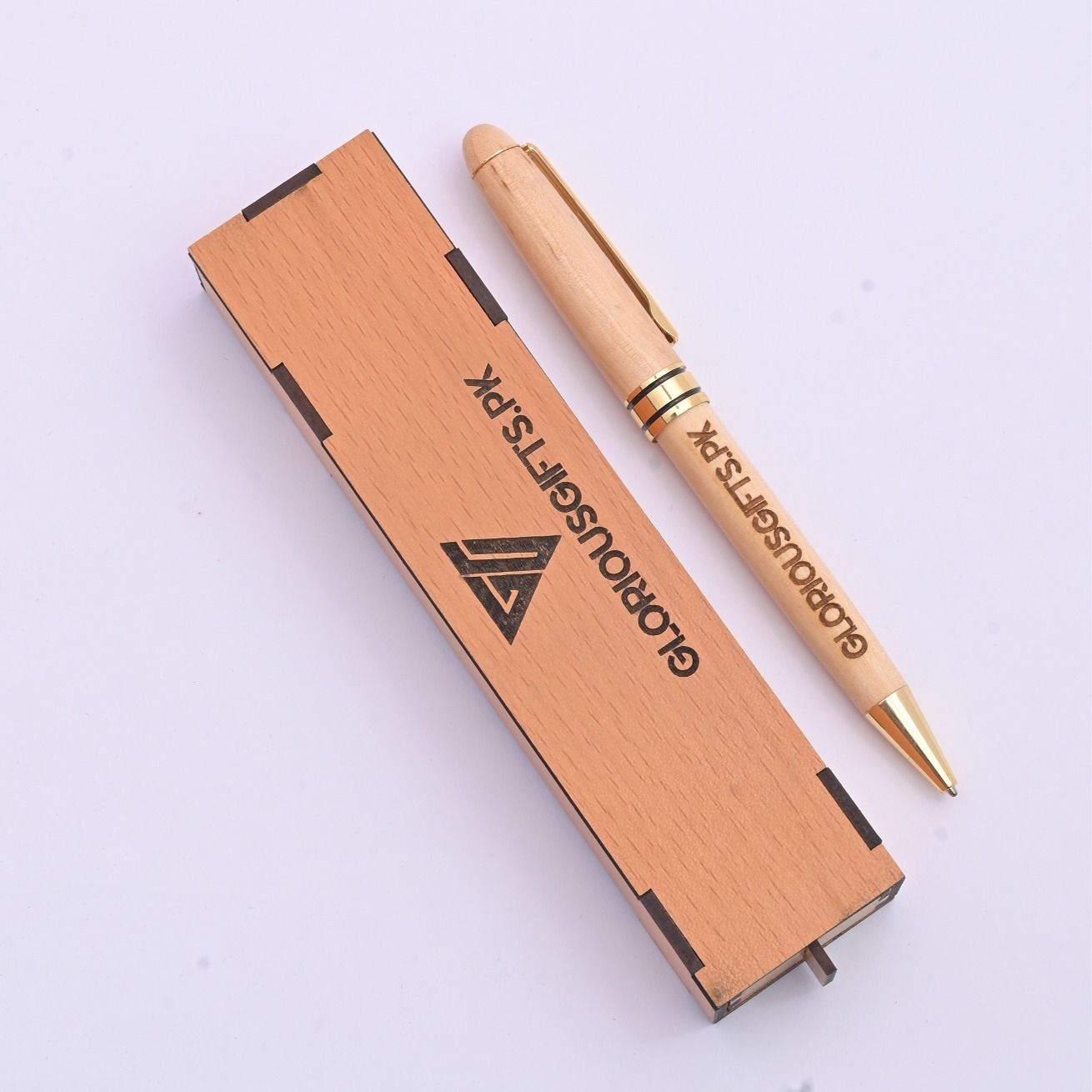 Personalized Engraved Wooden Ballpoint Pen Box Gift Set grandad ...