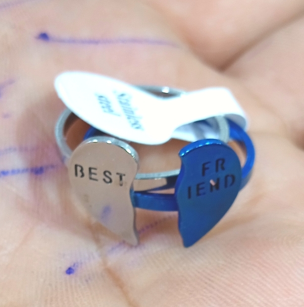 Best Friend Broken Heart Couple Ring for Men and Women Love Forever ...