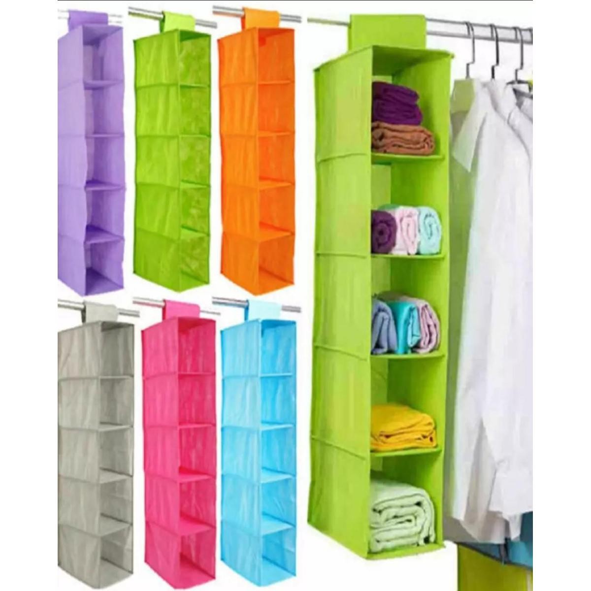 pack of 1Closet Organizer Hanging Storage Bag Wardrobe Cloth Organizer ...