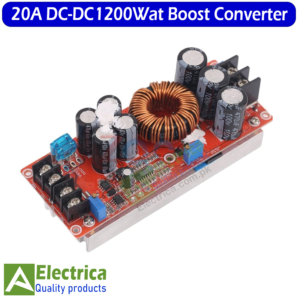 20A 1200W & 30A 1500W DC-DC Boost Converter DIY Step-up Boost Constant Stream Power Supply ...