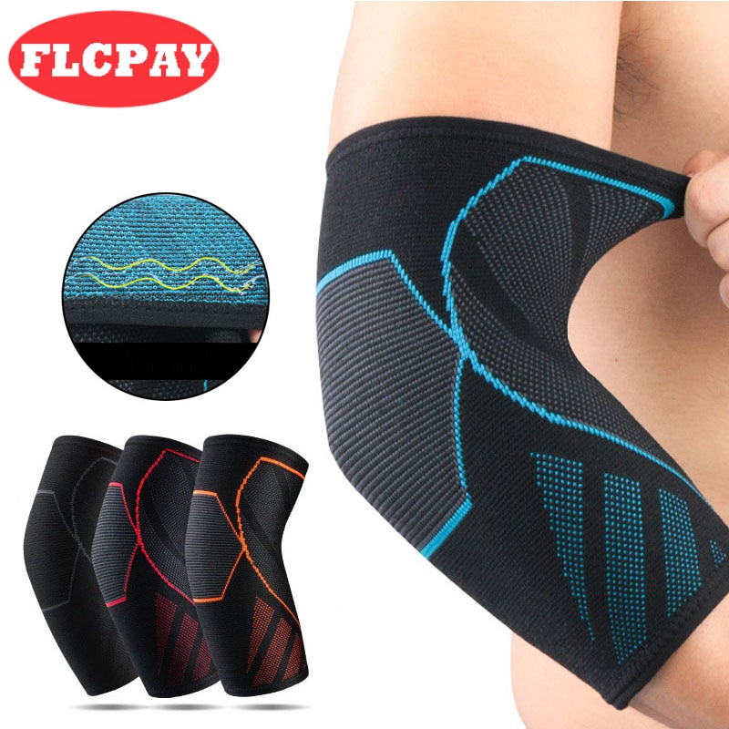 【KuaKe Mall】1 Pcs Elastic Sport Elbow Pads Fitness Basketball Elbow ...