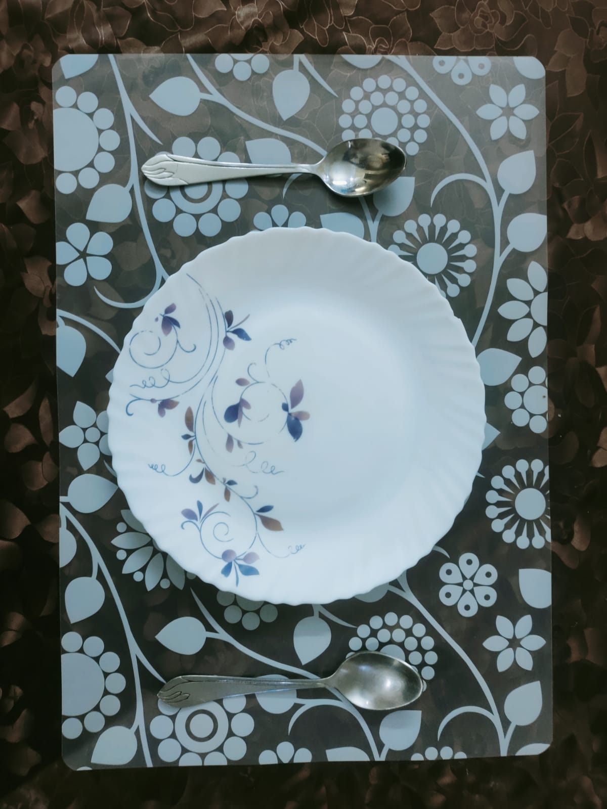 2pcs Plastic Table Placemats, and Coaster Washable Clear Placemats,Heat ...