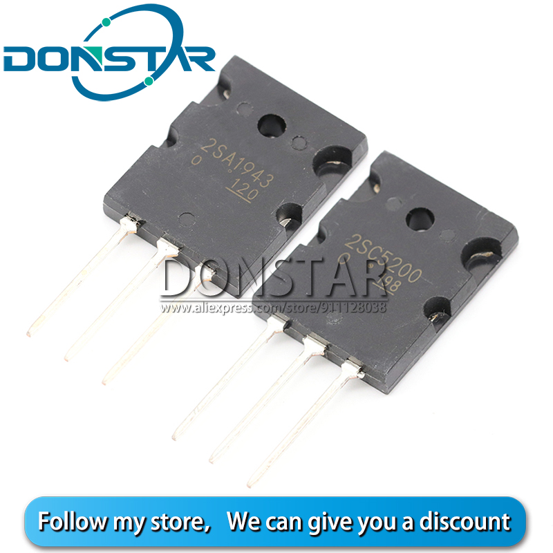 2sa1943 2sc5200 To-3p A1943 C5200 To-3pl 1943 5200 Power Transistor Triode | Daraz.pk