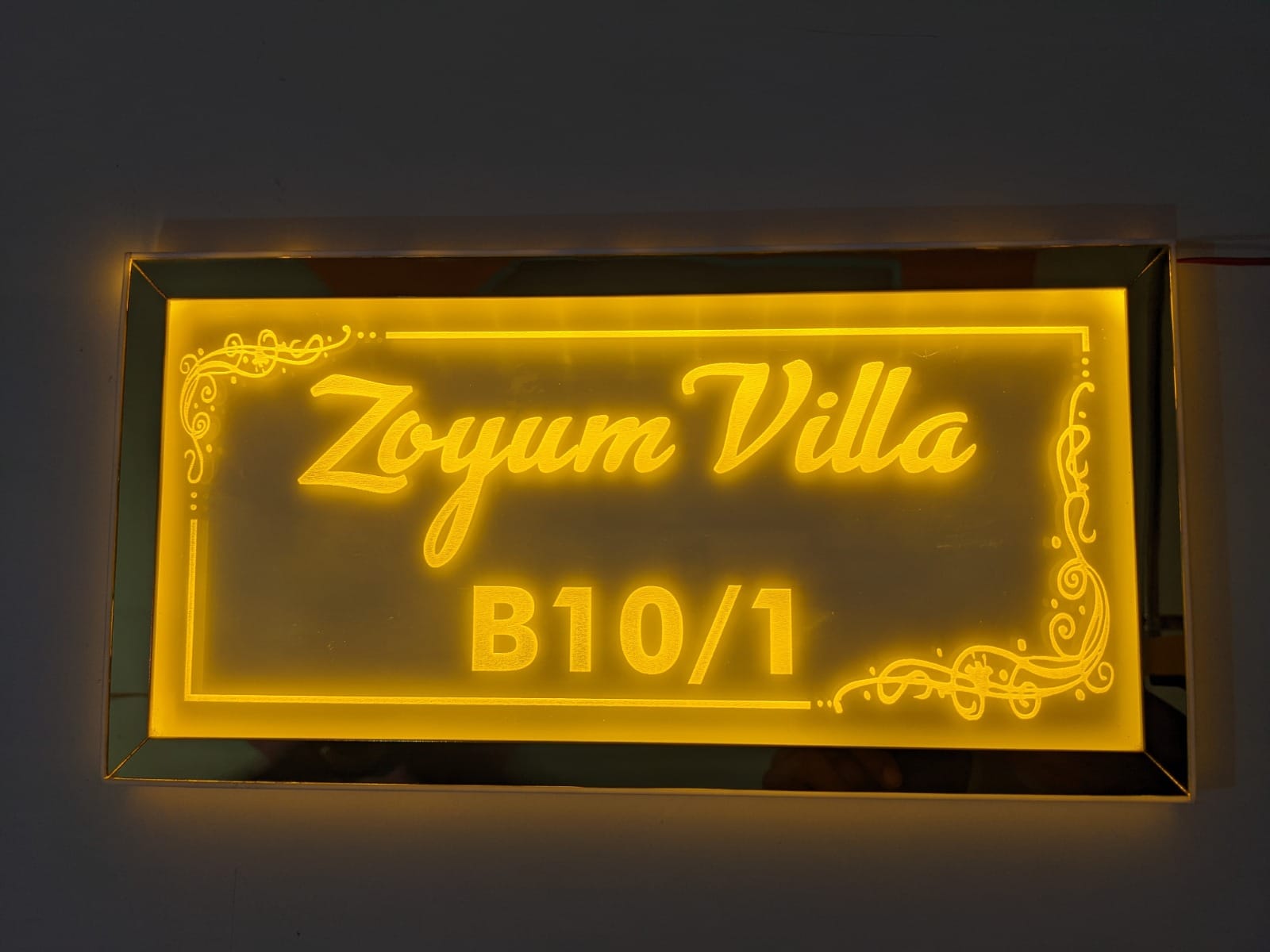 Custom House Number Sign, Engrave Letters Led Address Number Sign ...