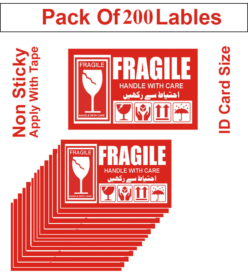Handle With Care Label Fragile Glass Protector For Sensitive Products ...