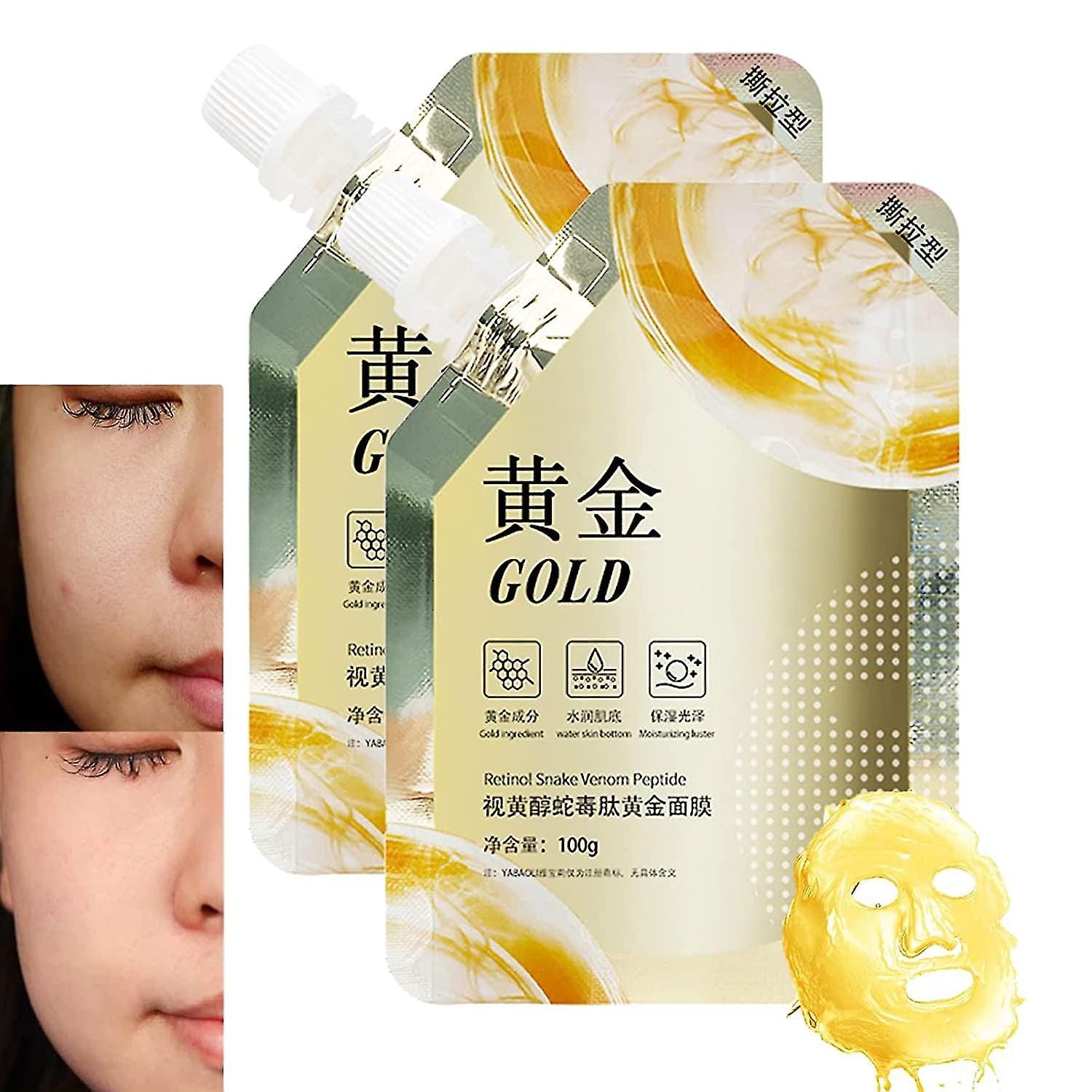 Retinol Gold Mask Deep Moisturizing Brightening Anti-aging Lifting Oil ...