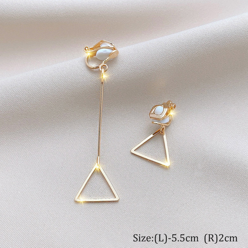 Fashion Tassel Ear Clip Non-Pierced Female Korean Temperament Earrings ...