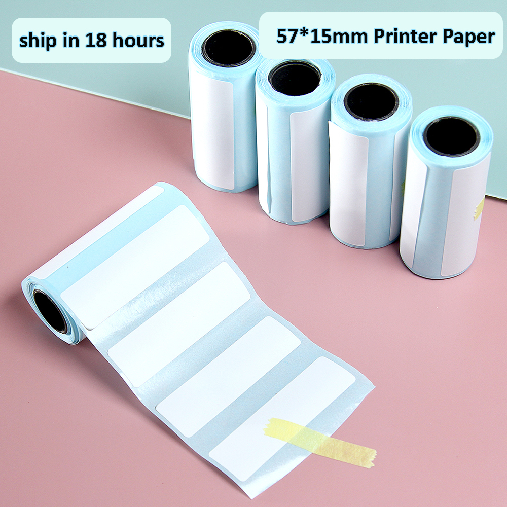 Grim Teiousx Mini Printer Adhesive Label White Sticker Thermal Paper ...