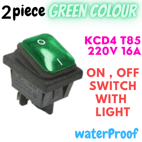 KCD4 T85 220V 16A heavy duty red blue green IP68 waterproof led toggle ...