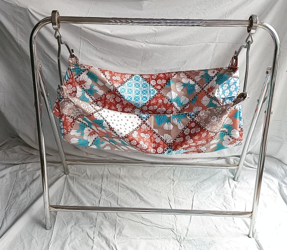 Stainless Steel Fold-able New Born Baby Cradle in Big Bearing (Free NET ...