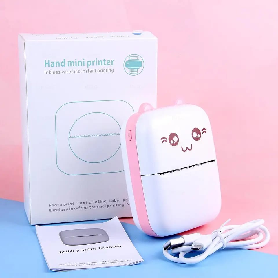 Carry-around Mini Thermal Printer with USB Cable for Wireless Photo ...