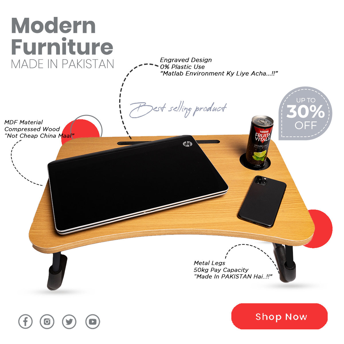 Portable Laptop Stand, Laptop Table ,Laptop Bed Tray Table, Laptop Desk ...