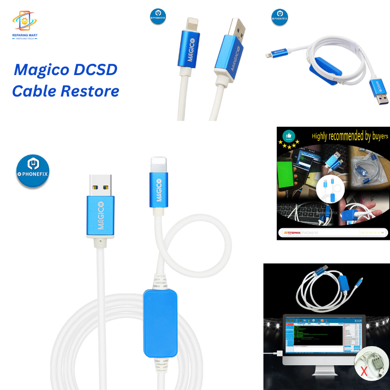Magico DCSD Cable Restore Easy Cable For IPhone IPad Purpel Mode Serial ...