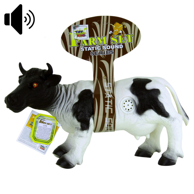 Soft Rubber Farm Cow Unbreakable Action Figure Toy Set With Sound ...