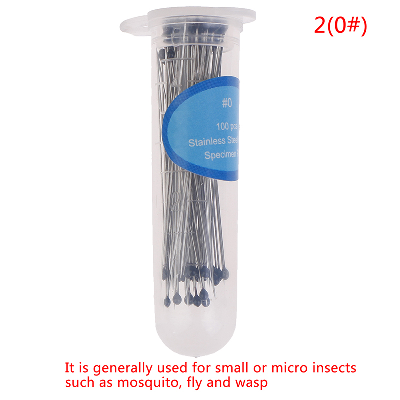 100Pcs Insect Pins Specimen Needle Stainless Steel for School Lab ...