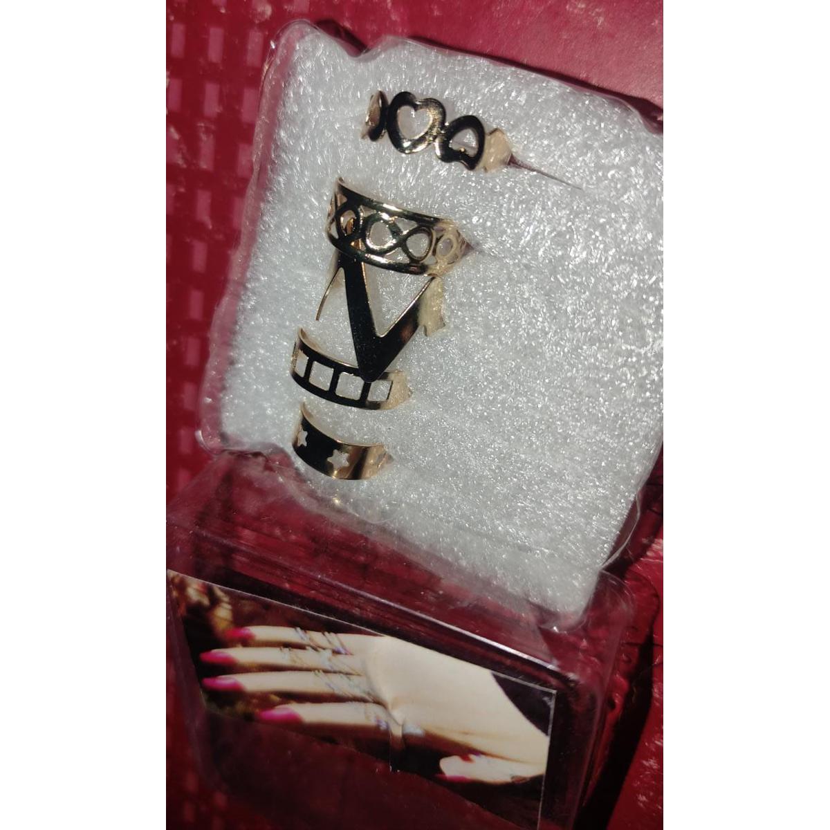 Pack Of 5 Golden Rings For Women | Daraz.pk