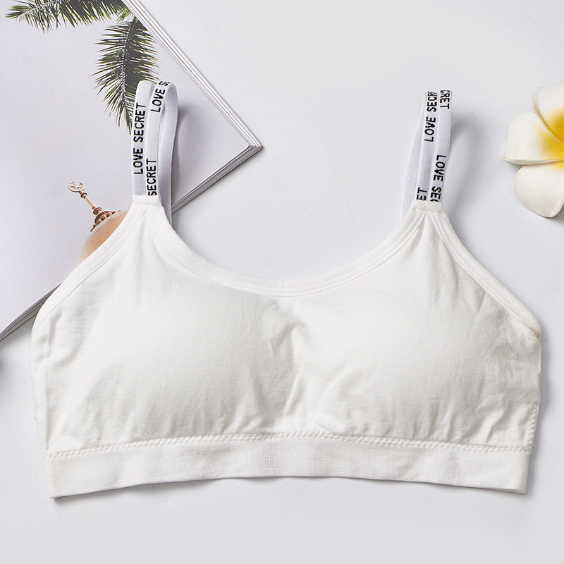 Seamless double-shoulder letter strap beautiful back wrap bandeau girl ...