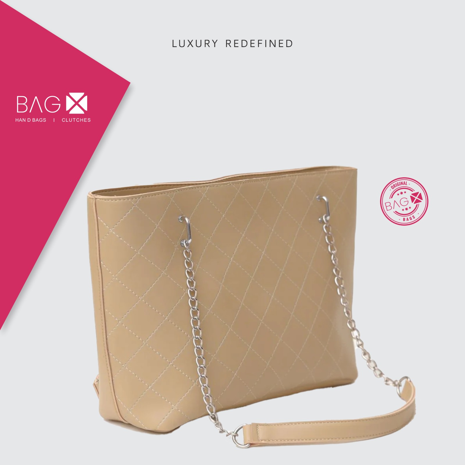 Bag X Vegas Beige Tote Bag for Women | Daraz.pk