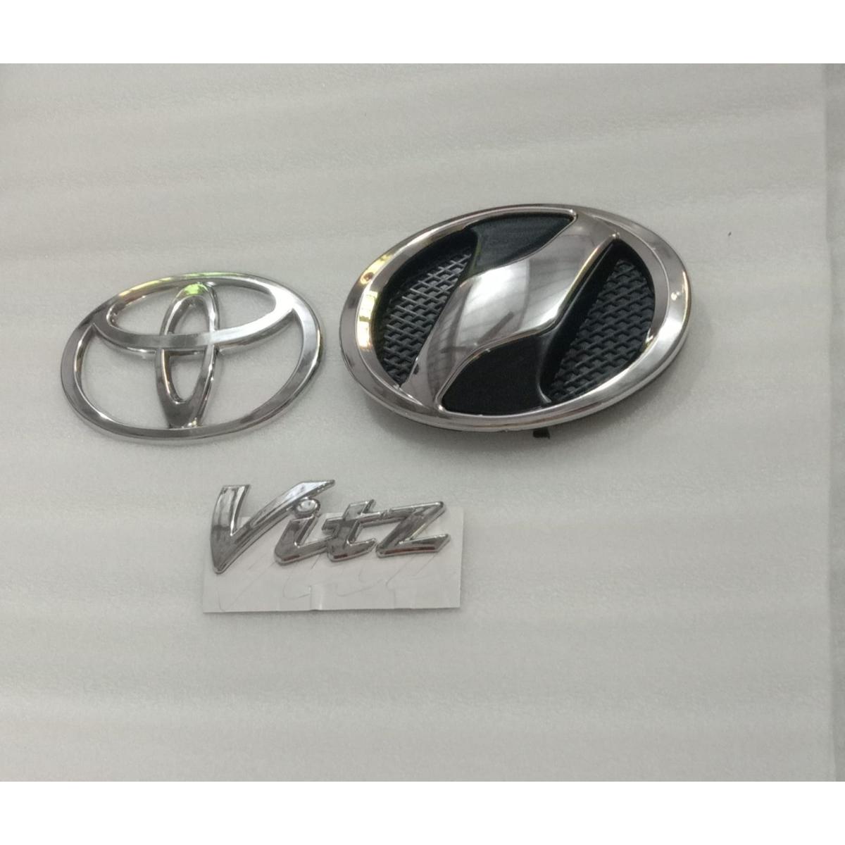 Toyota Vitz 2005-2010 Front Back Logo with Monograms Complete Set Logo ...
