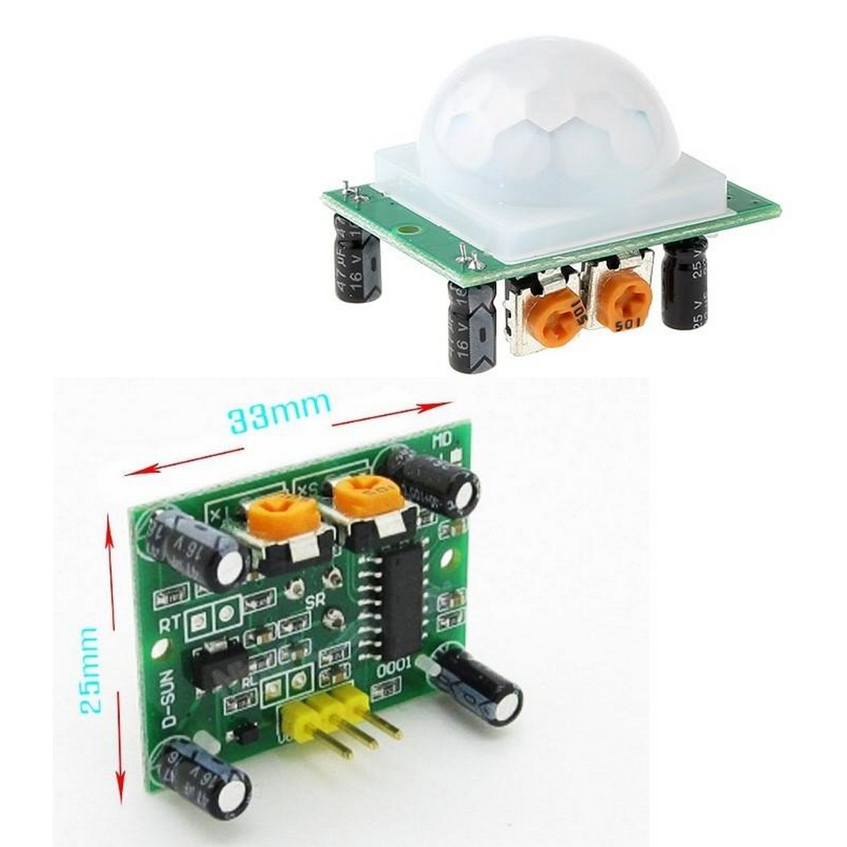 Pyroelectric Infrared PIR Motion Sensor Detector Module | Daraz.pk