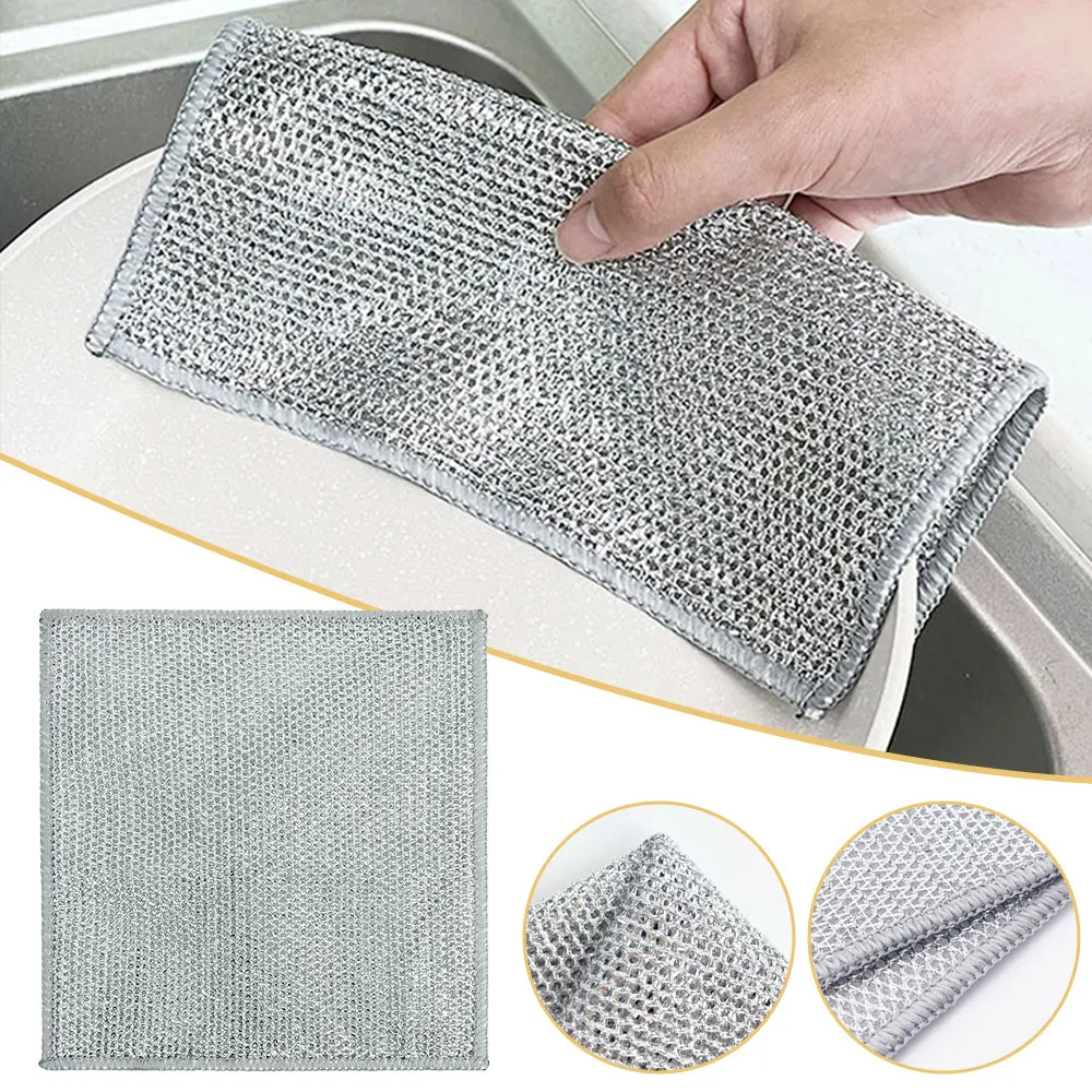1/3/5/10 pcs Multipurpose Wire Dishwashing Rags for Wet and Dry, good ...