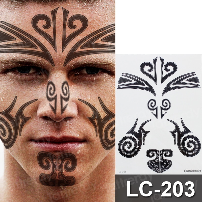 【The road to happiness Store】tribal tattoo waterproof temporary tattoo ...