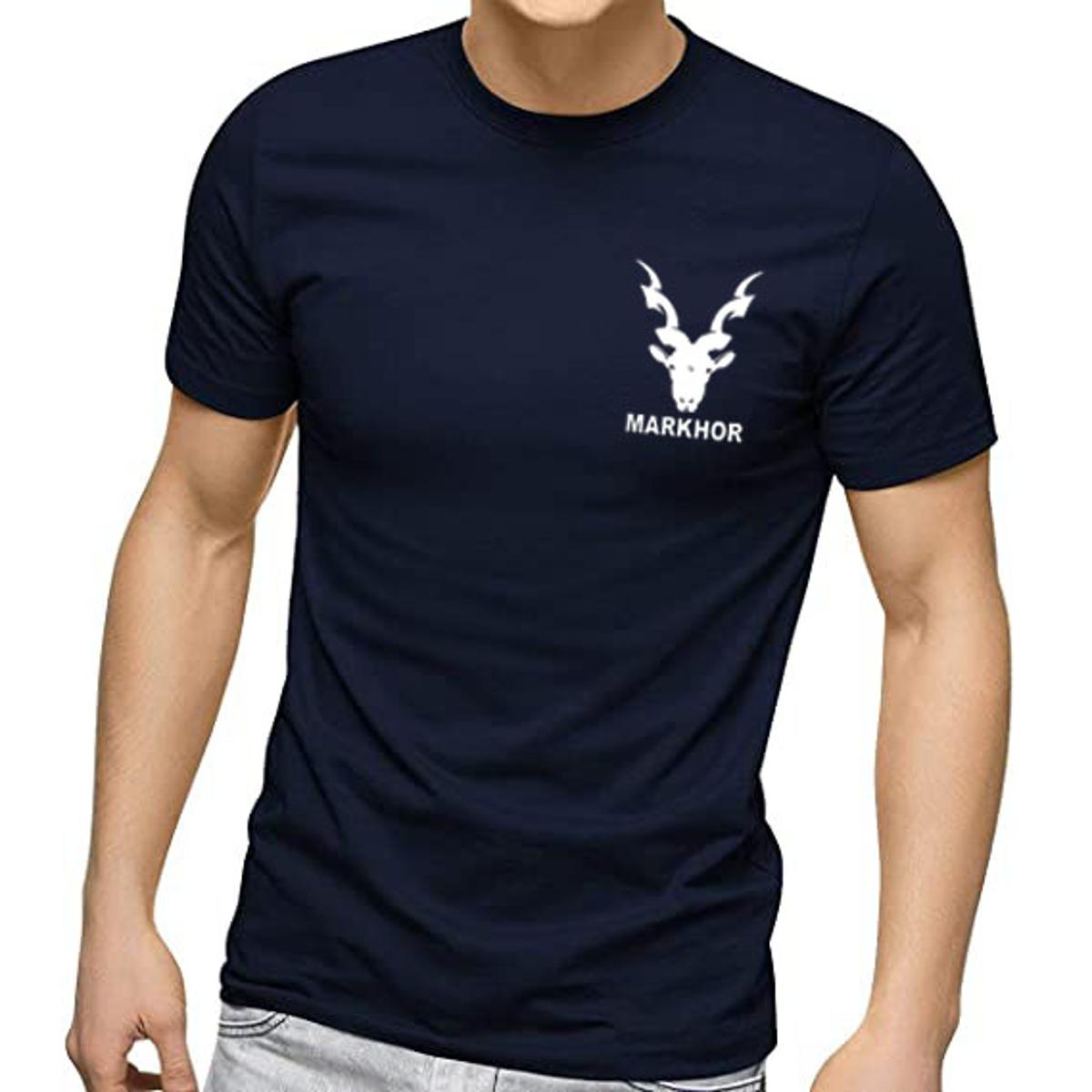 MARKHOR LOGO T Shirt for Men & boy New Summer collection in stylish printed round neck half ...