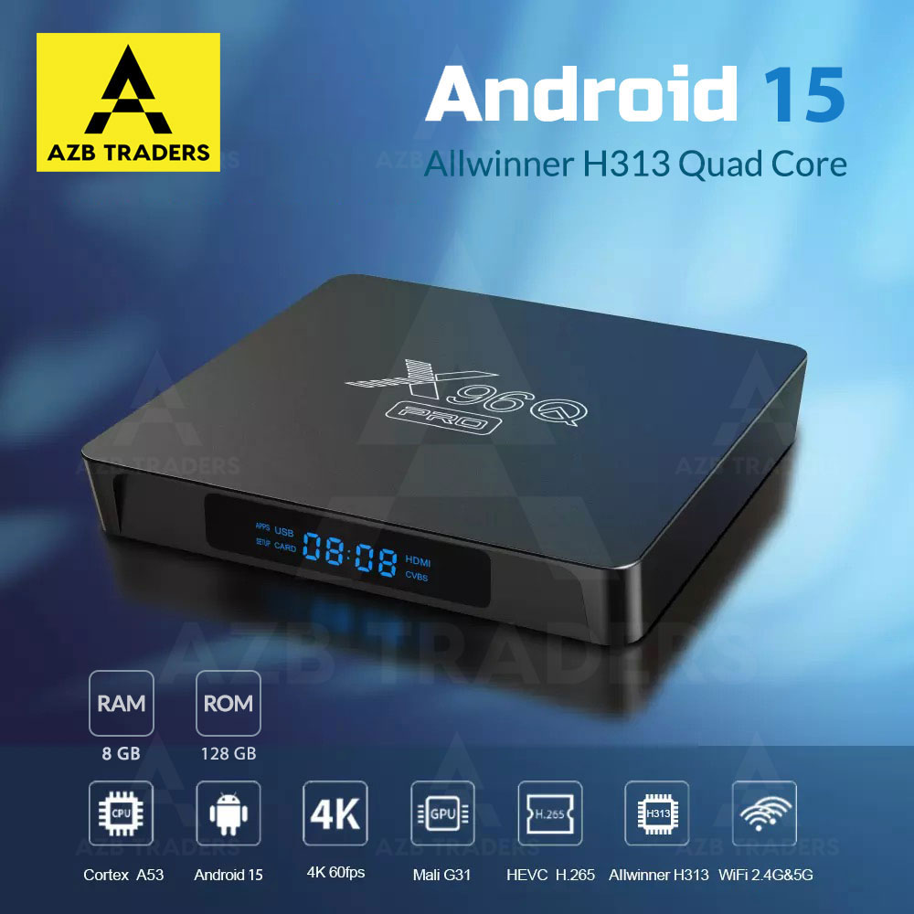 X96Q Pro - 8GB+128GB - Android 15 - 4K - Smart Android Tv Box | Daraz.pk