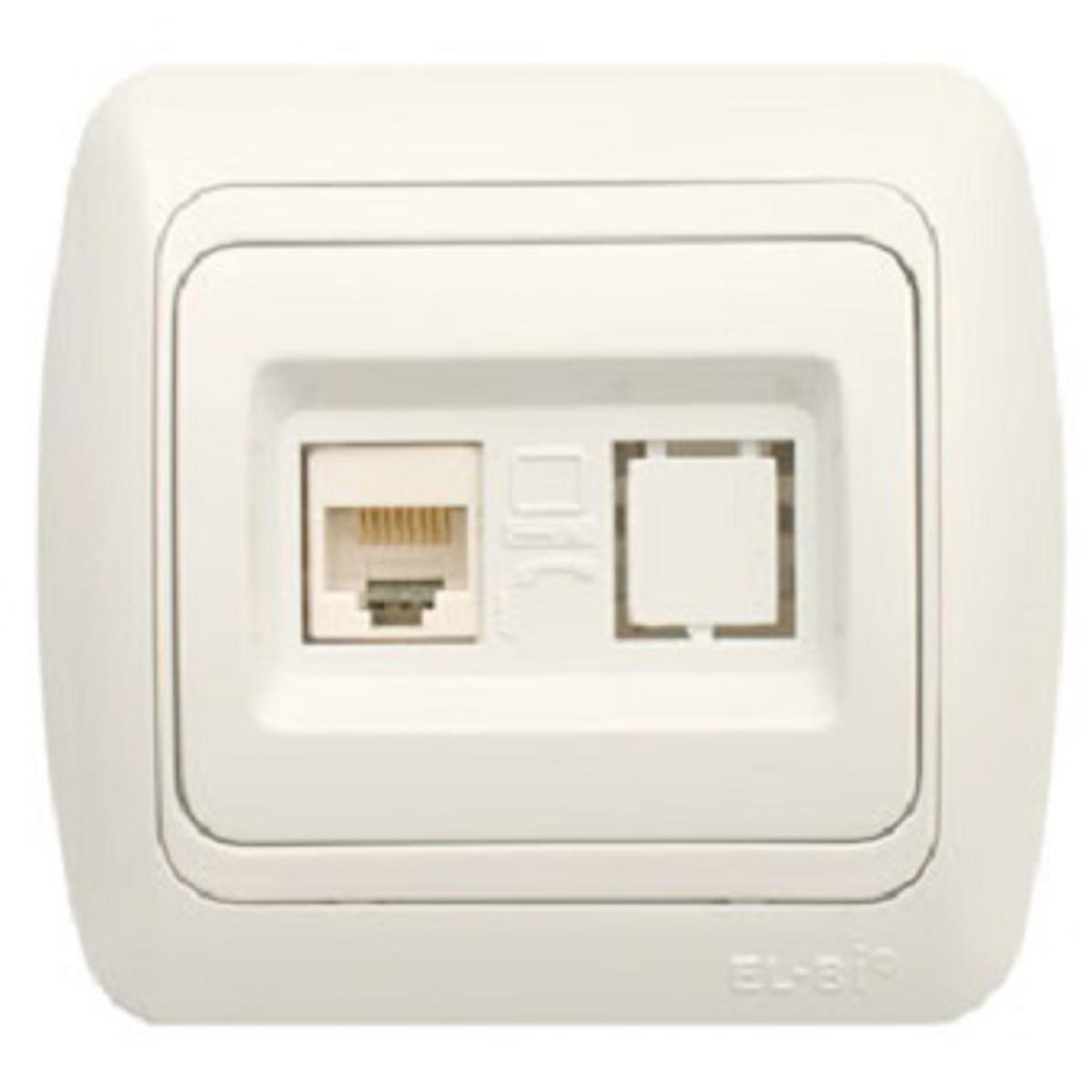 ELBi Tuna Data Socket CAT5e. White. Made in TURKEY. Switch board ...