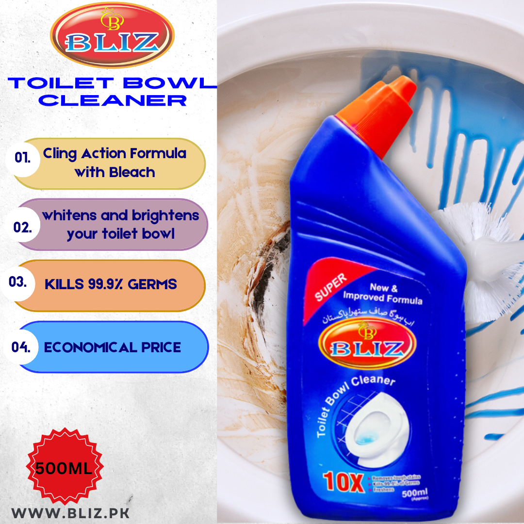 Bliz Toilet Cleaner Powerful 10 Times Max Cleaning Original 500 ml ...