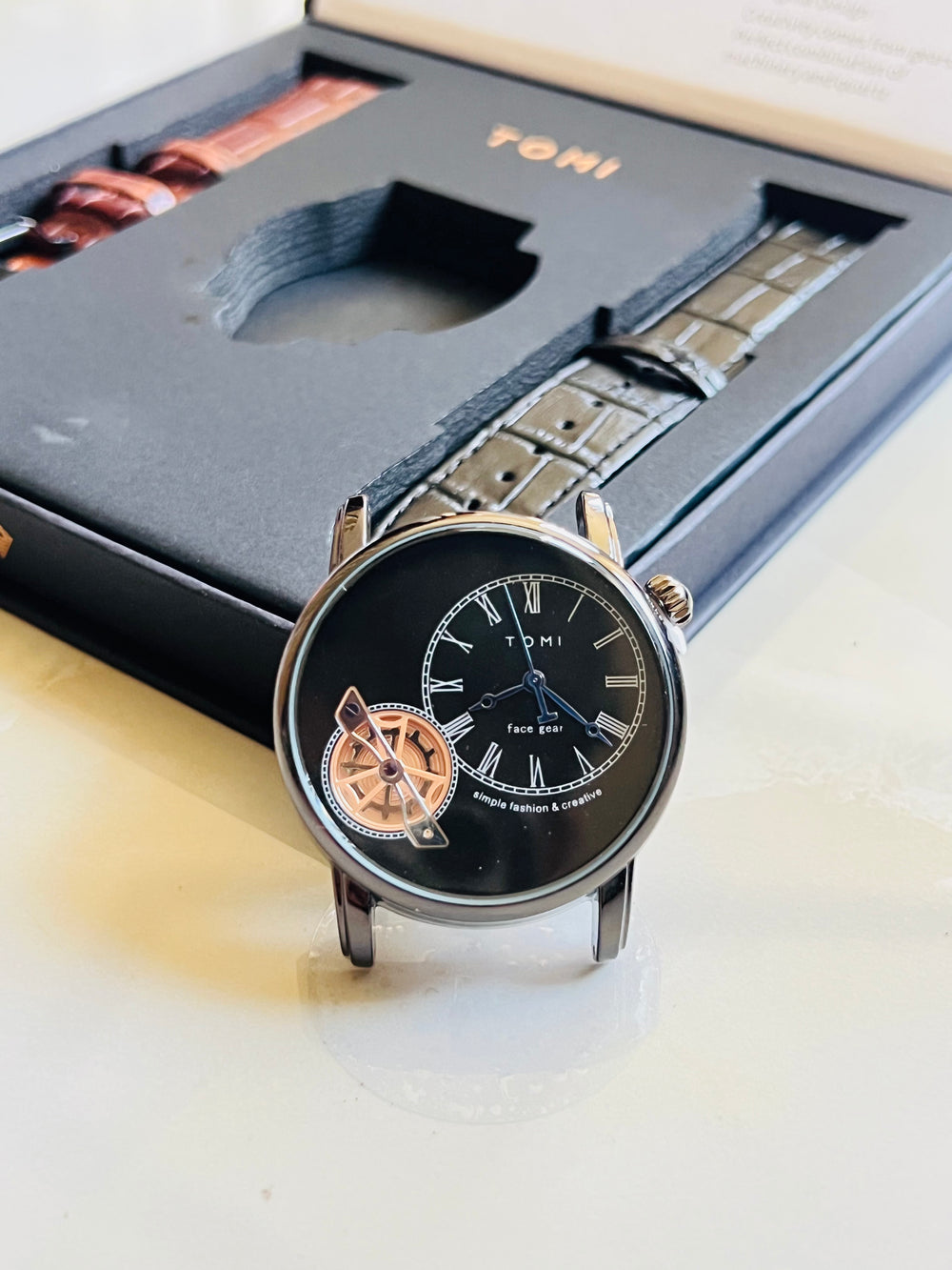 TOMI T103 Face Gear Luxury Dual Strap Watch For Men Double Strap Watch | Daraz.pk