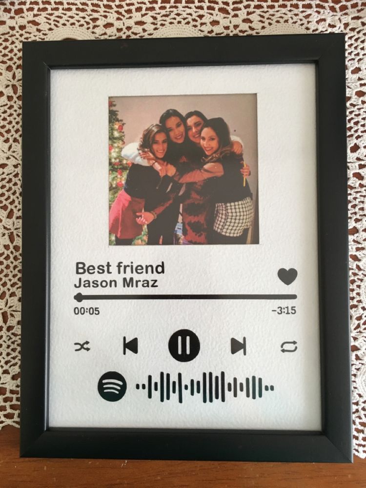 Customized Playlist Frame for Friends and Couples, Music Playlist Frame ...