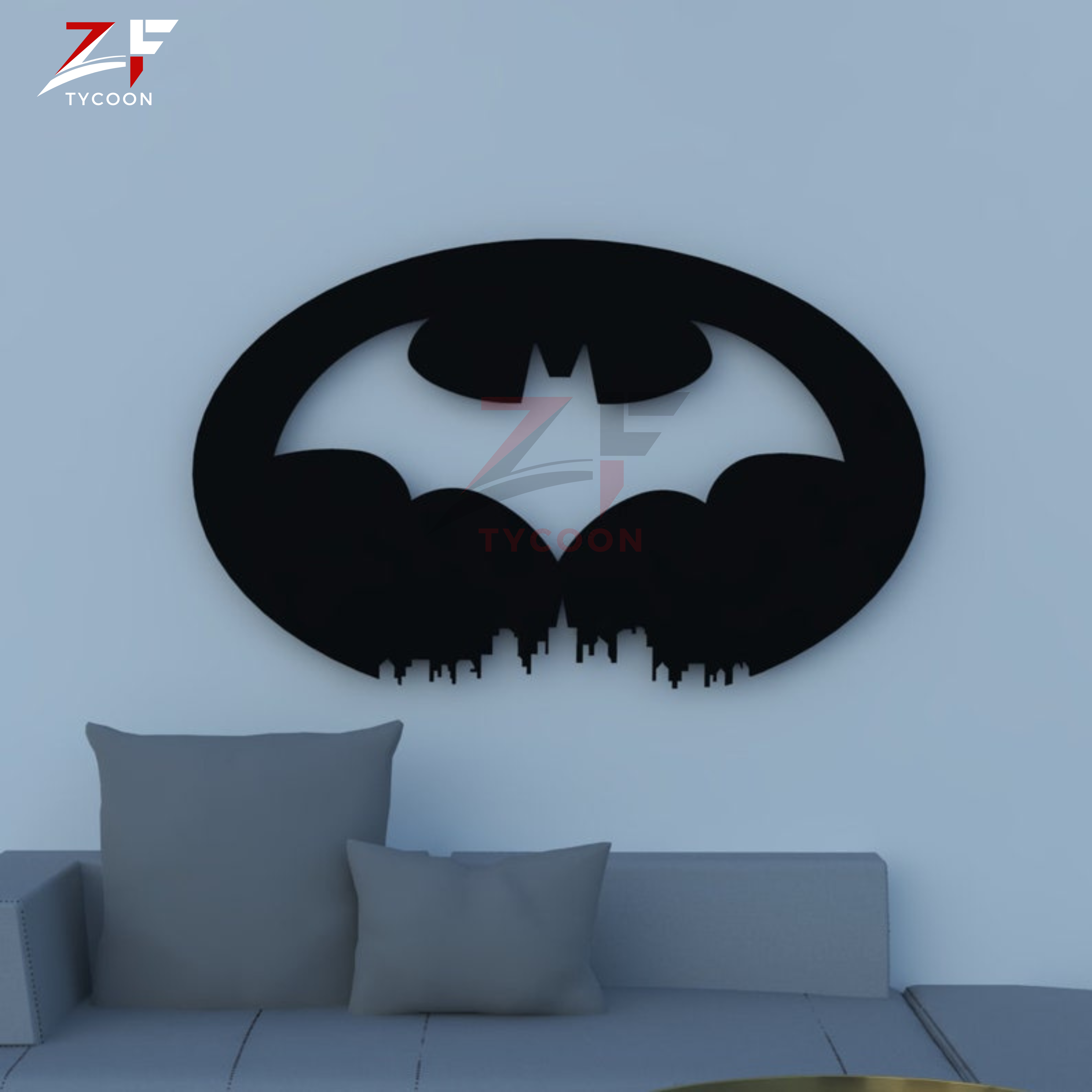 ZF Bat Gotham Inspired LED Wall Decor - Chic Silhouette Design for ...