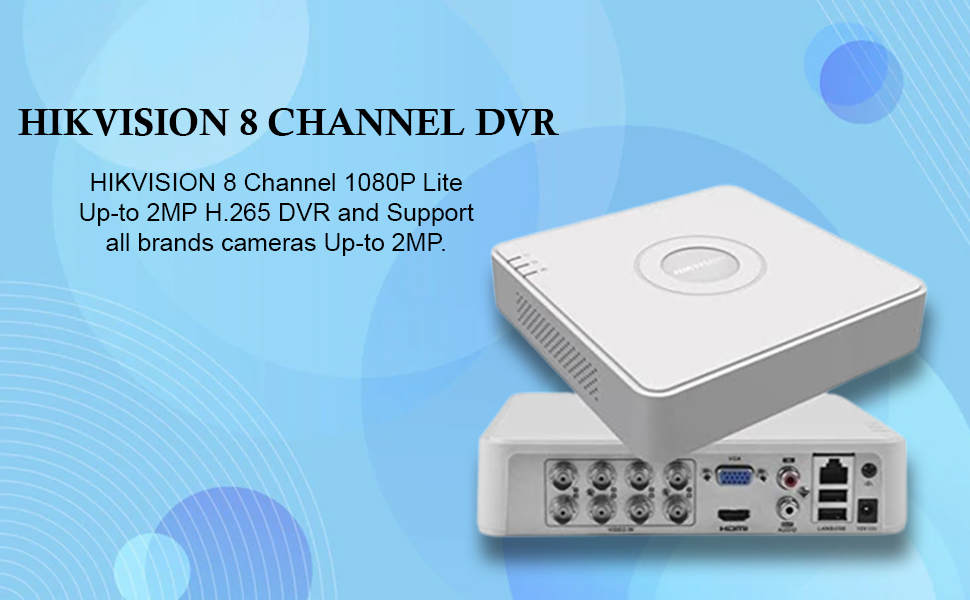 Hikvision 8-ch 1080p Lite Mini 1U H.265 DVR Hikvision deep learning 8 ...