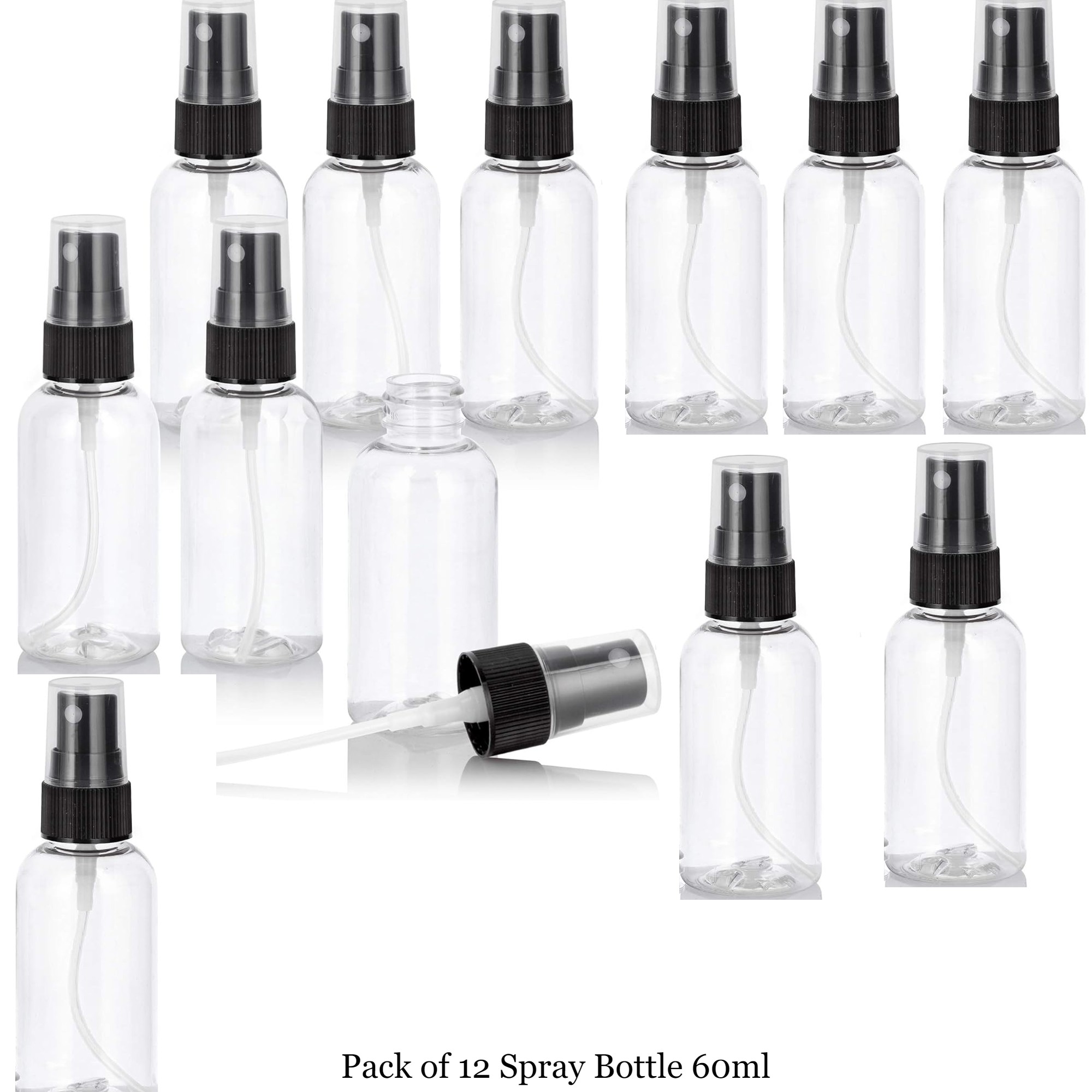 Empty Plastic Spray Bottles 60ml / Refillable Fine Mist Spray Bottle ...